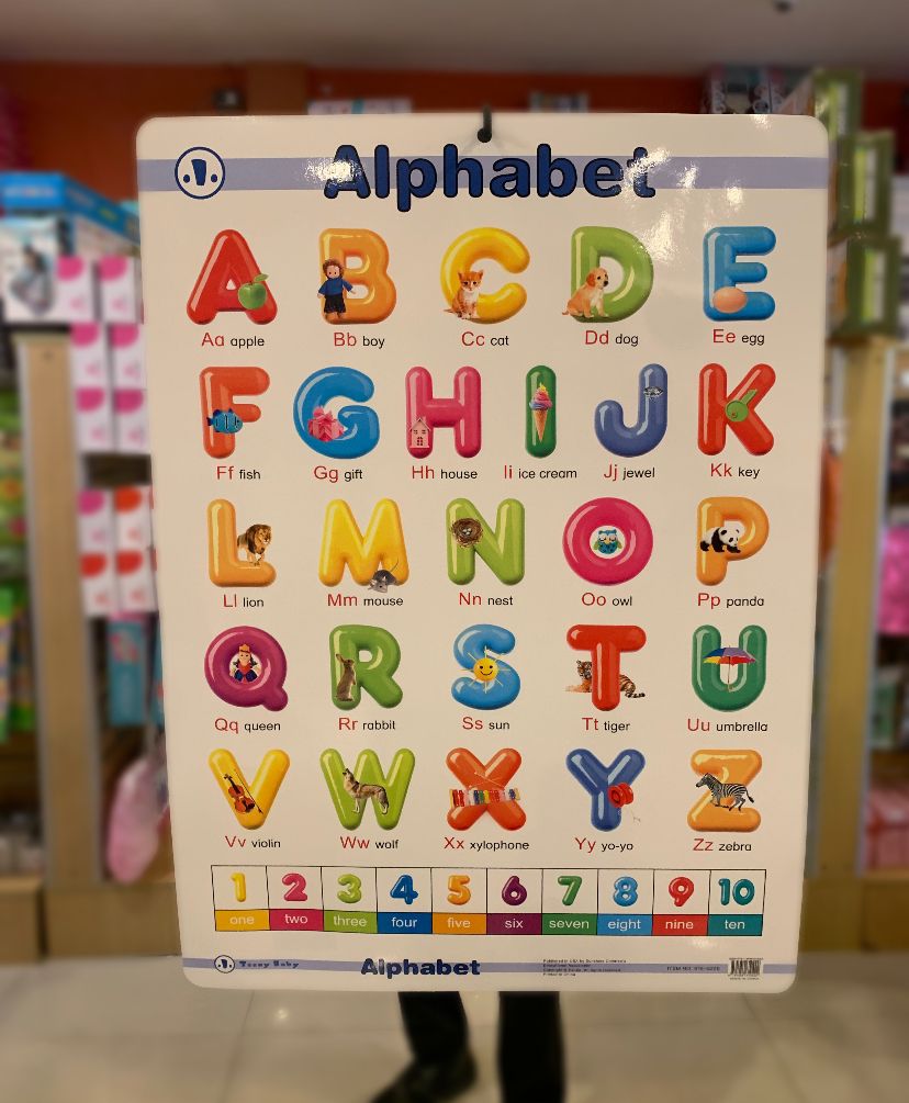Educational Chart Alphabet| Twinkle Star Baby & Party Store