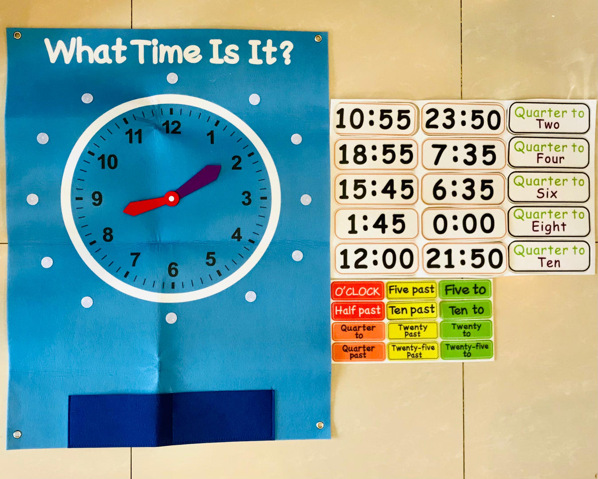 Kids Learning Clock Mat| Twinkle Star Baby & Party Store