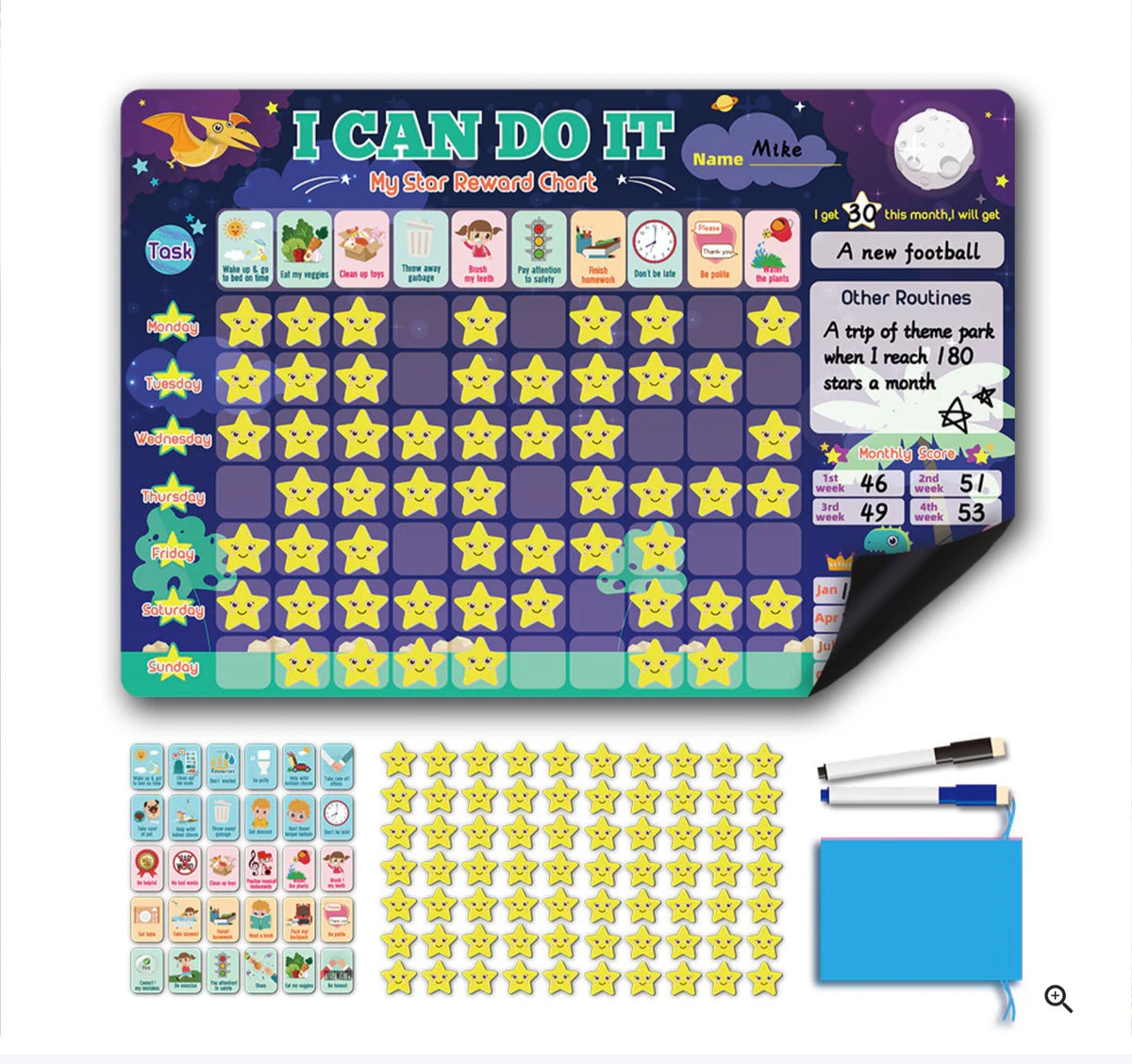 Magnetic Reward Chart| Twinkle Star Baby & Party Store